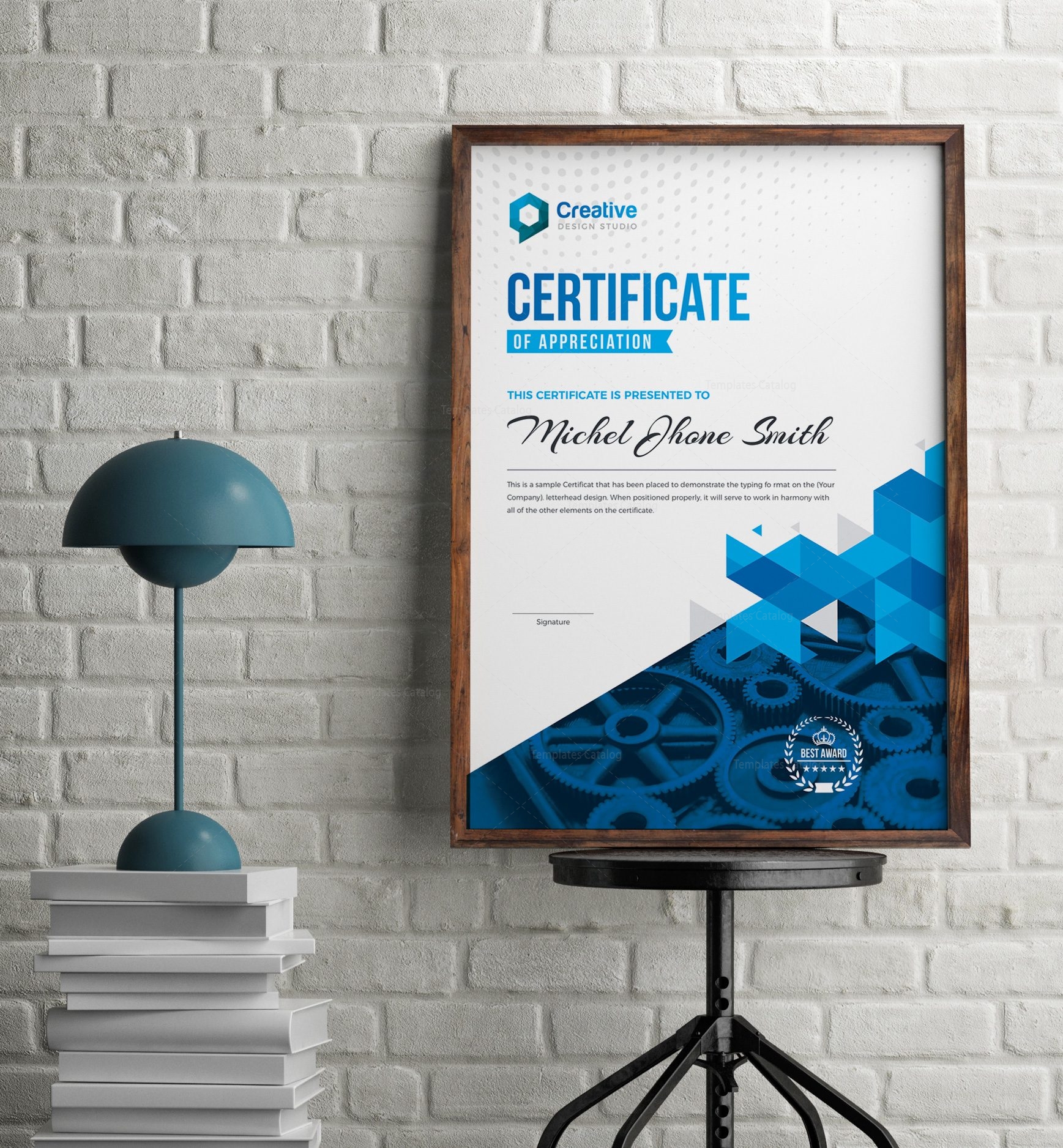 Professional Portrait Certificate Design Template · Graphic Yard ...