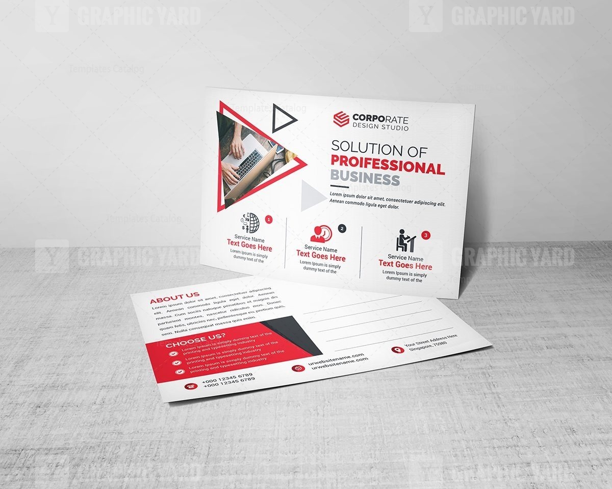 Professional Postcard Template · Graphic Yard | Graphic Templates Store
