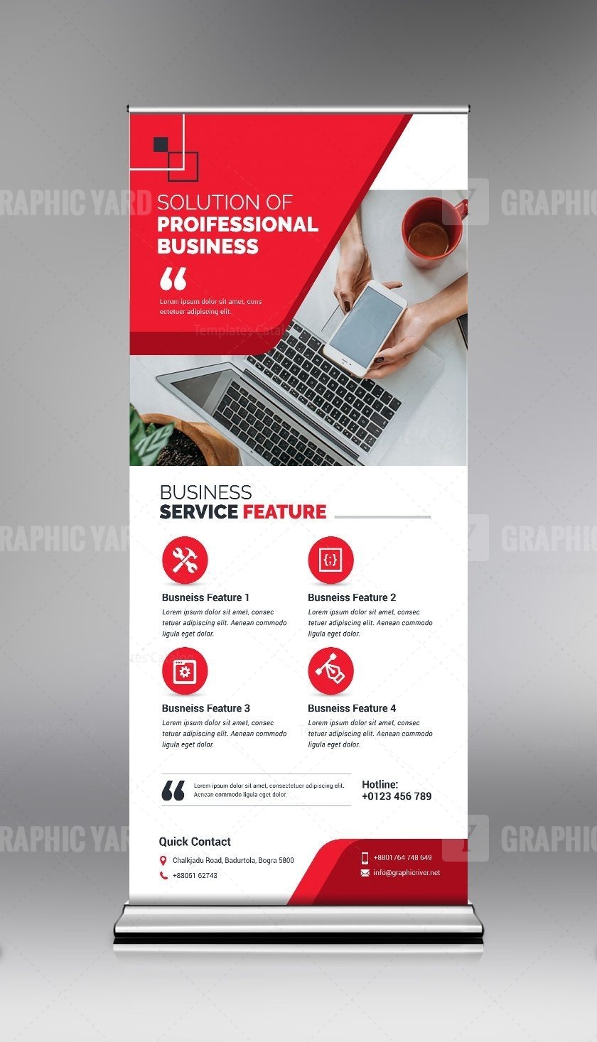 Professional Roll Up Banner Design · Graphic Yard | Graphic Templates Store