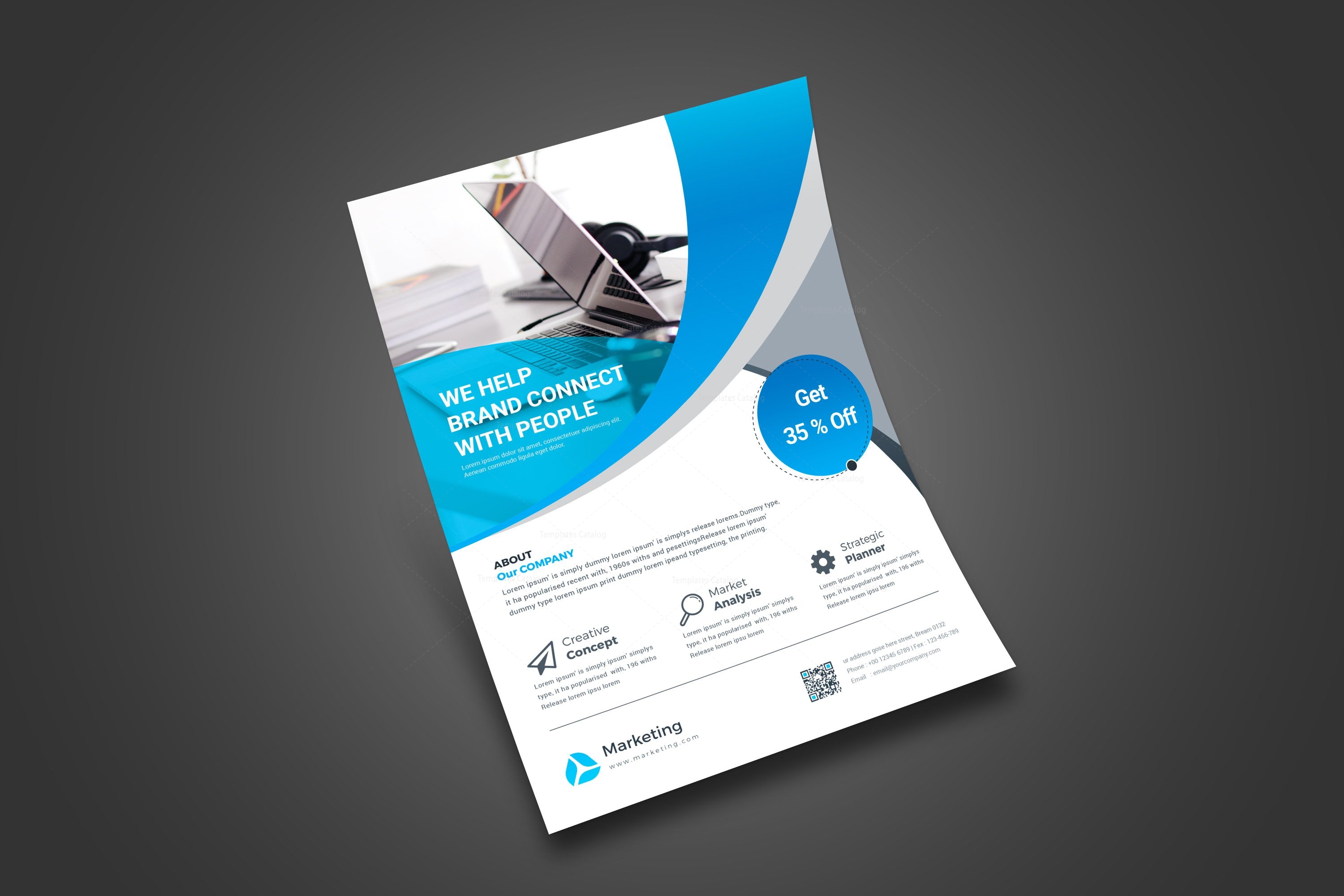 Simple Print Flyer Template · Graphic Yard | Graphic Templates Store