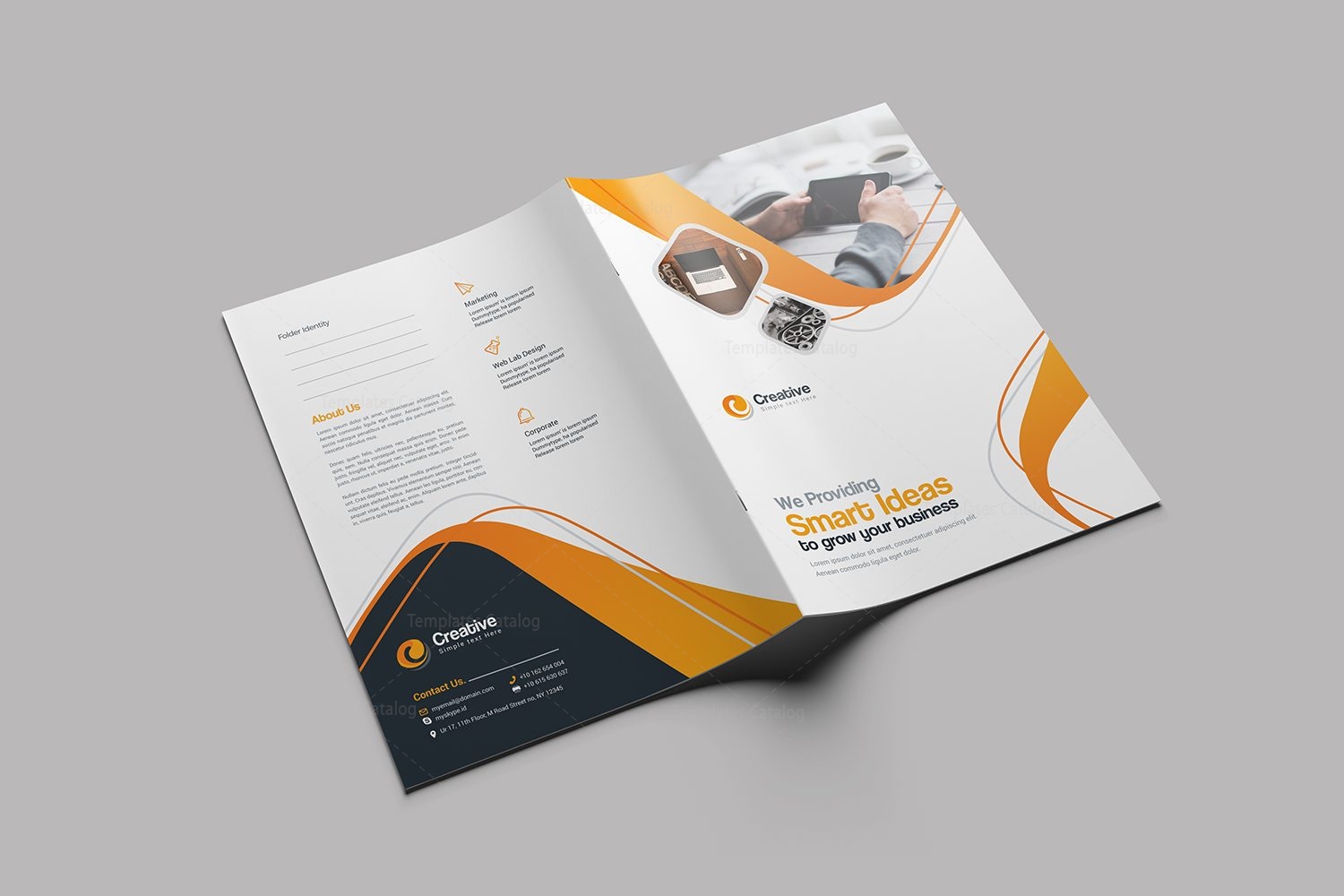 Smart Stylish Presentation Folder Design Template · Graphic Yard ...