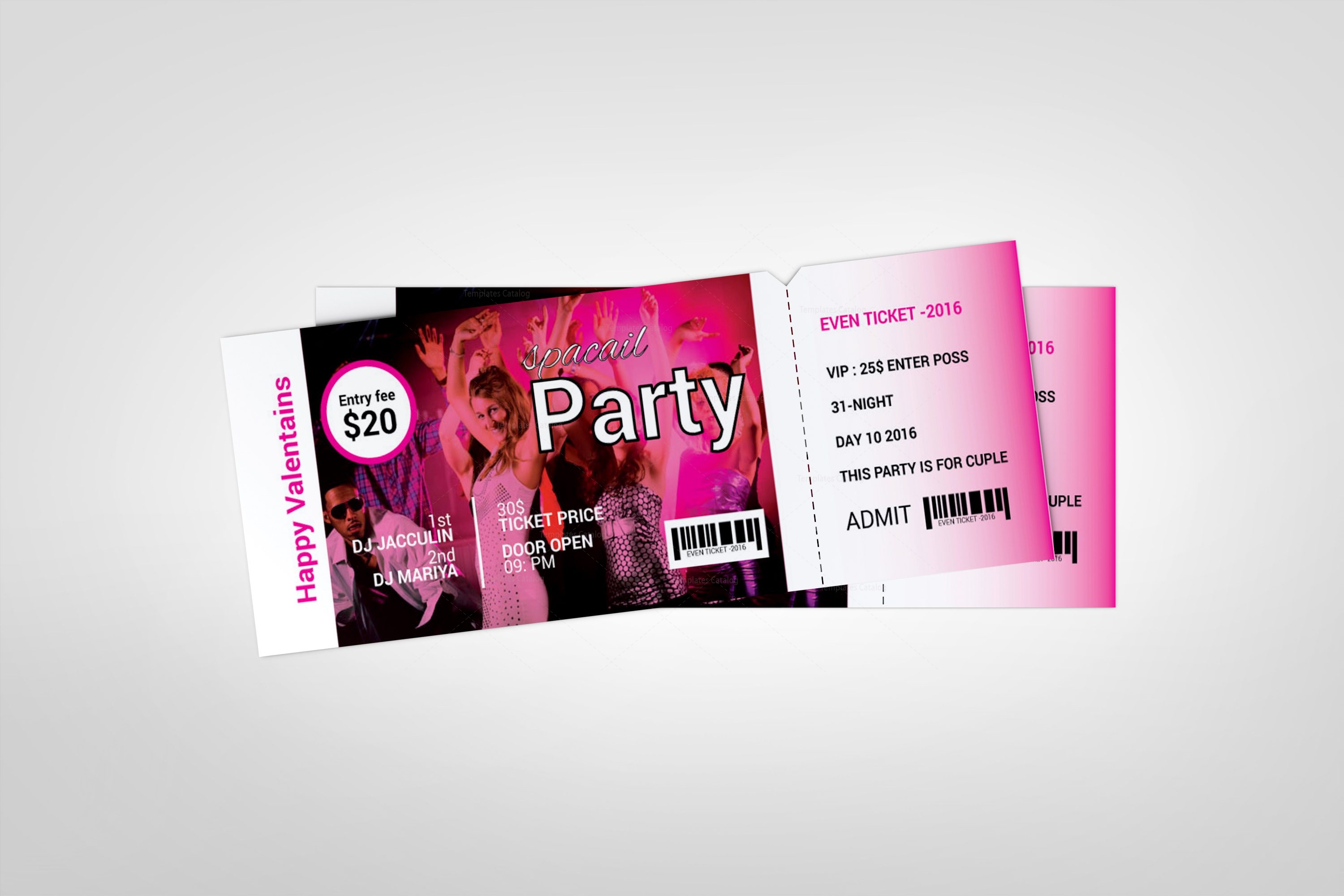 Special Party Event Ticket Design Template · Graphic Yard | Graphic ...