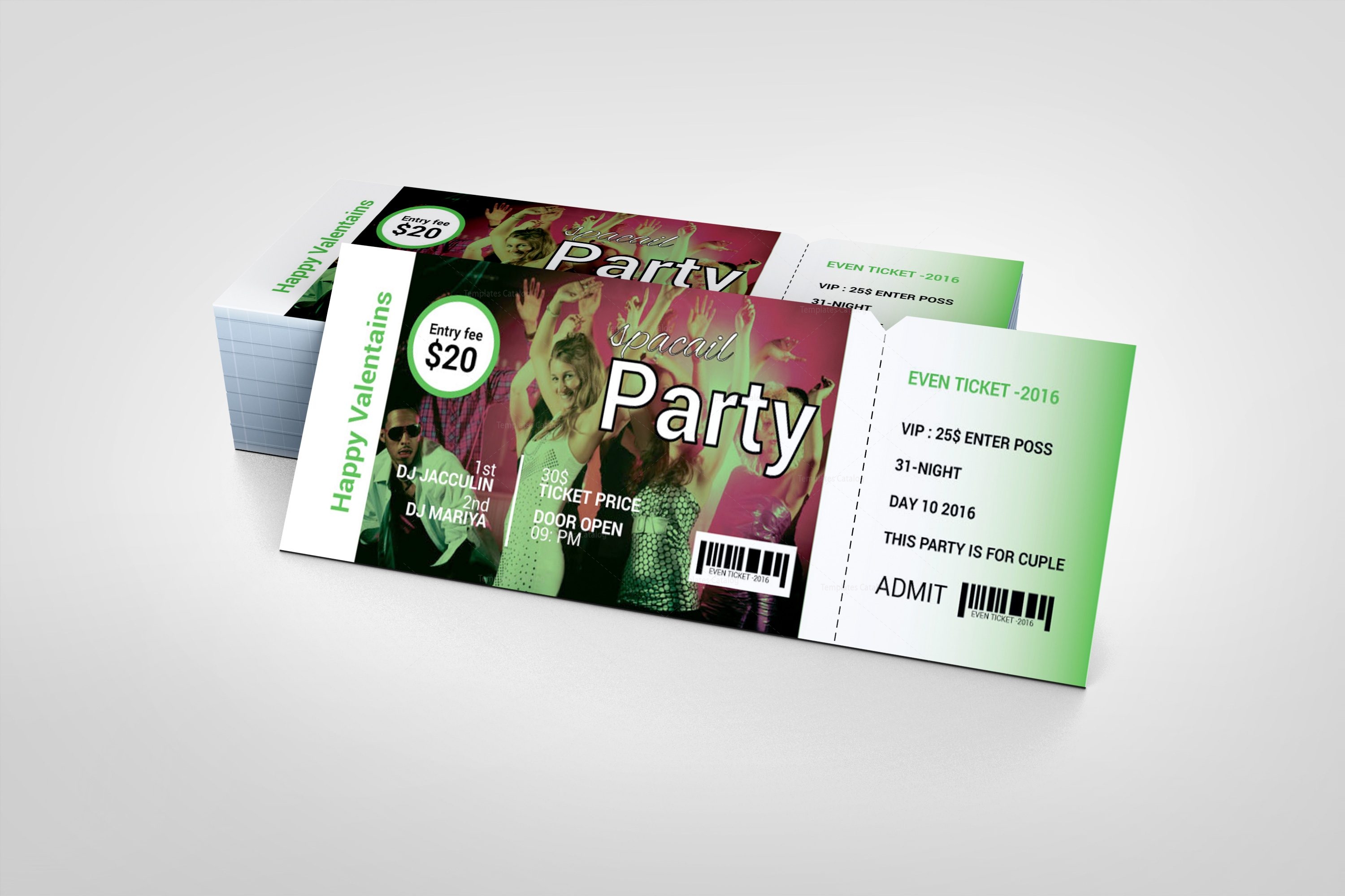 Special Party Event Ticket Design Template · Graphic Yard | Graphic ...