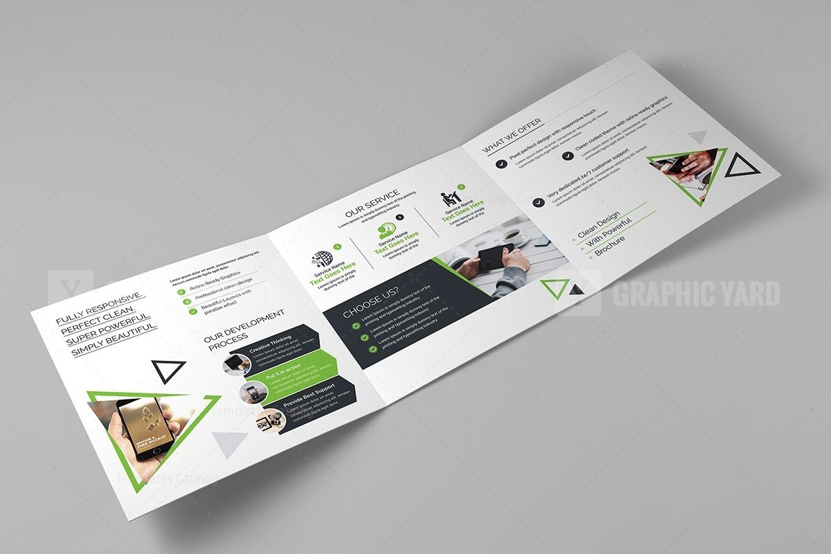 Spectrum Corporate Tri-Fold Brochure Template · Graphic Yard | Graphic ...