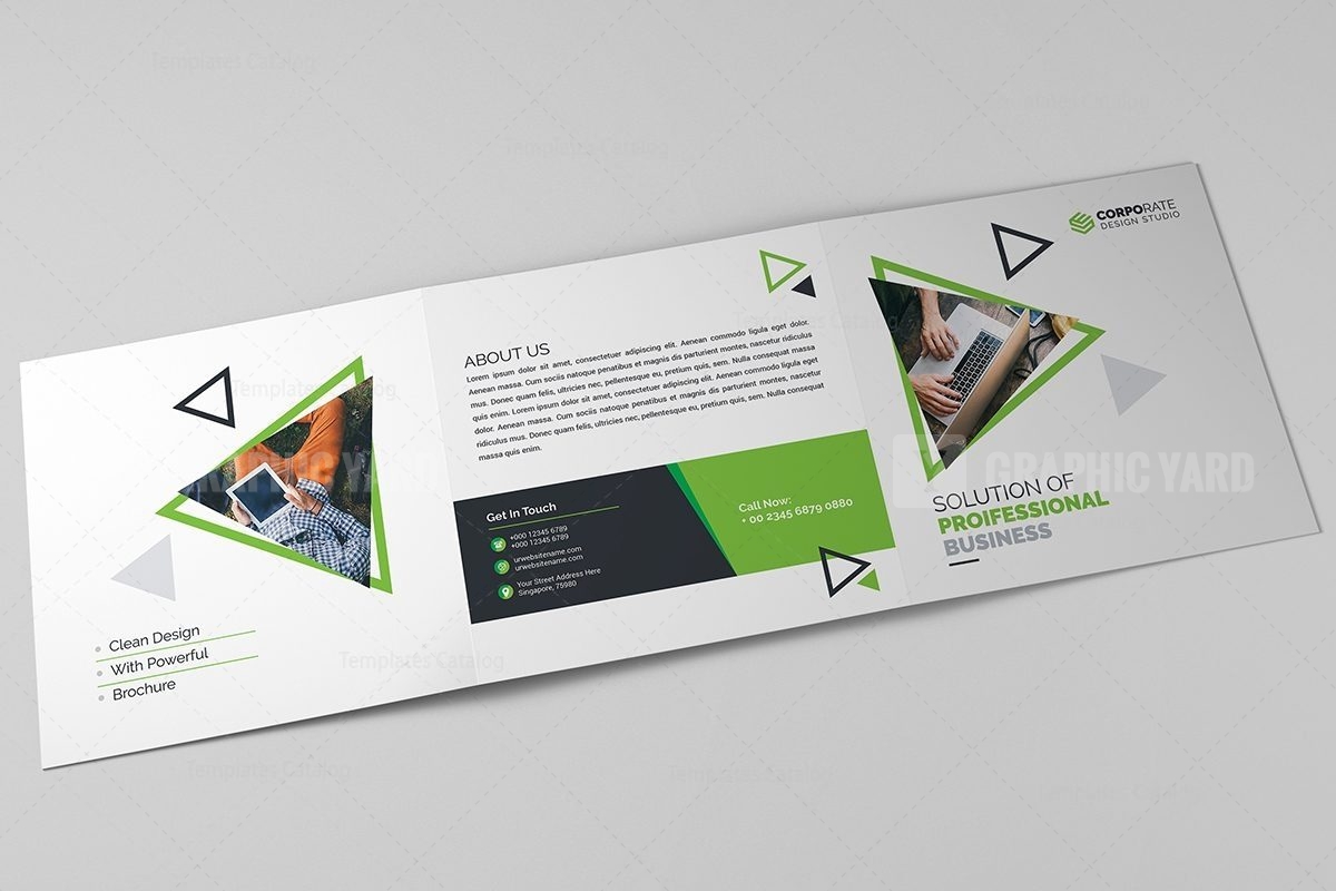 Spectrum Corporate Tri-Fold Brochure Template · Graphic Yard | Graphic ...