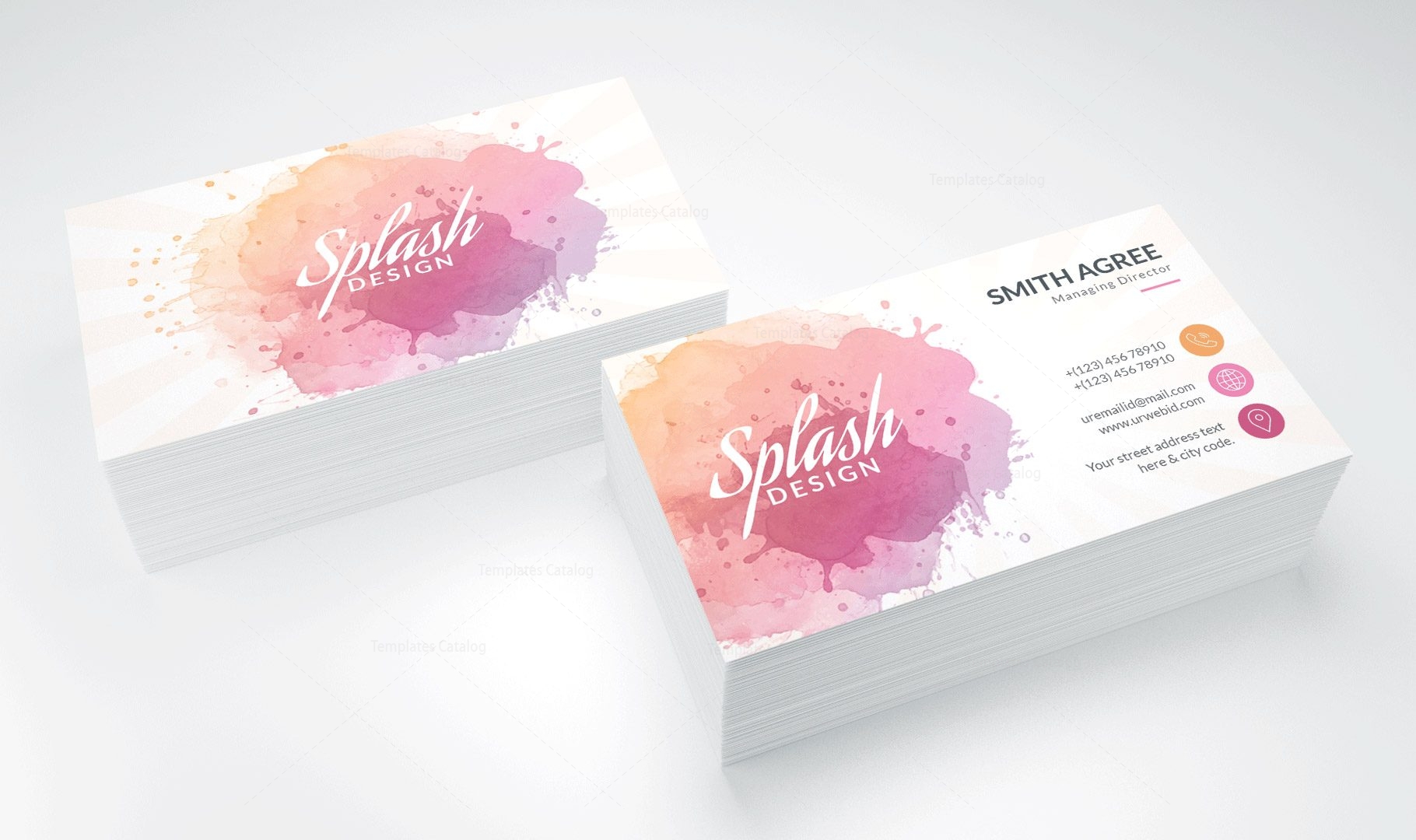 Splash Business Card Design · Graphic Yard | Graphic Templates Store