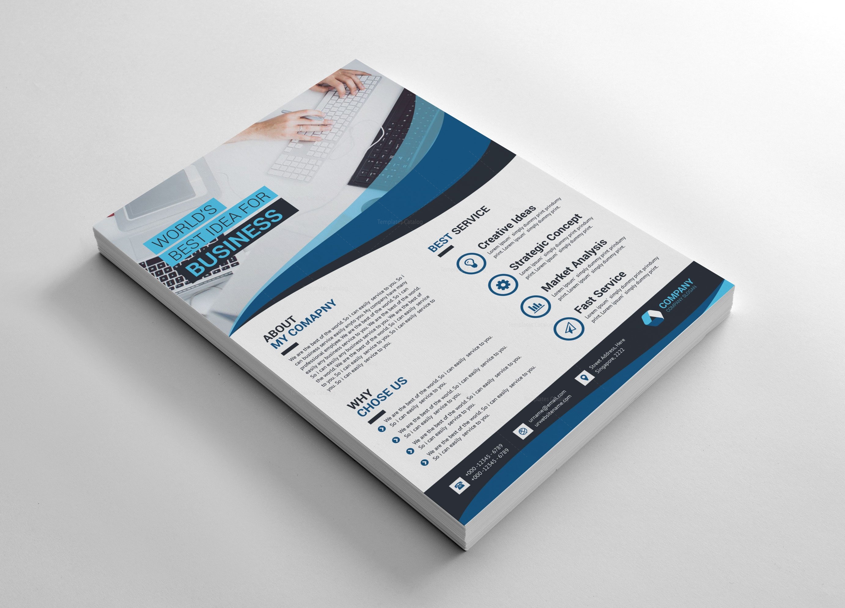 Stylish Printable Corporate Flyers · Graphic Yard | Graphic Templates Store