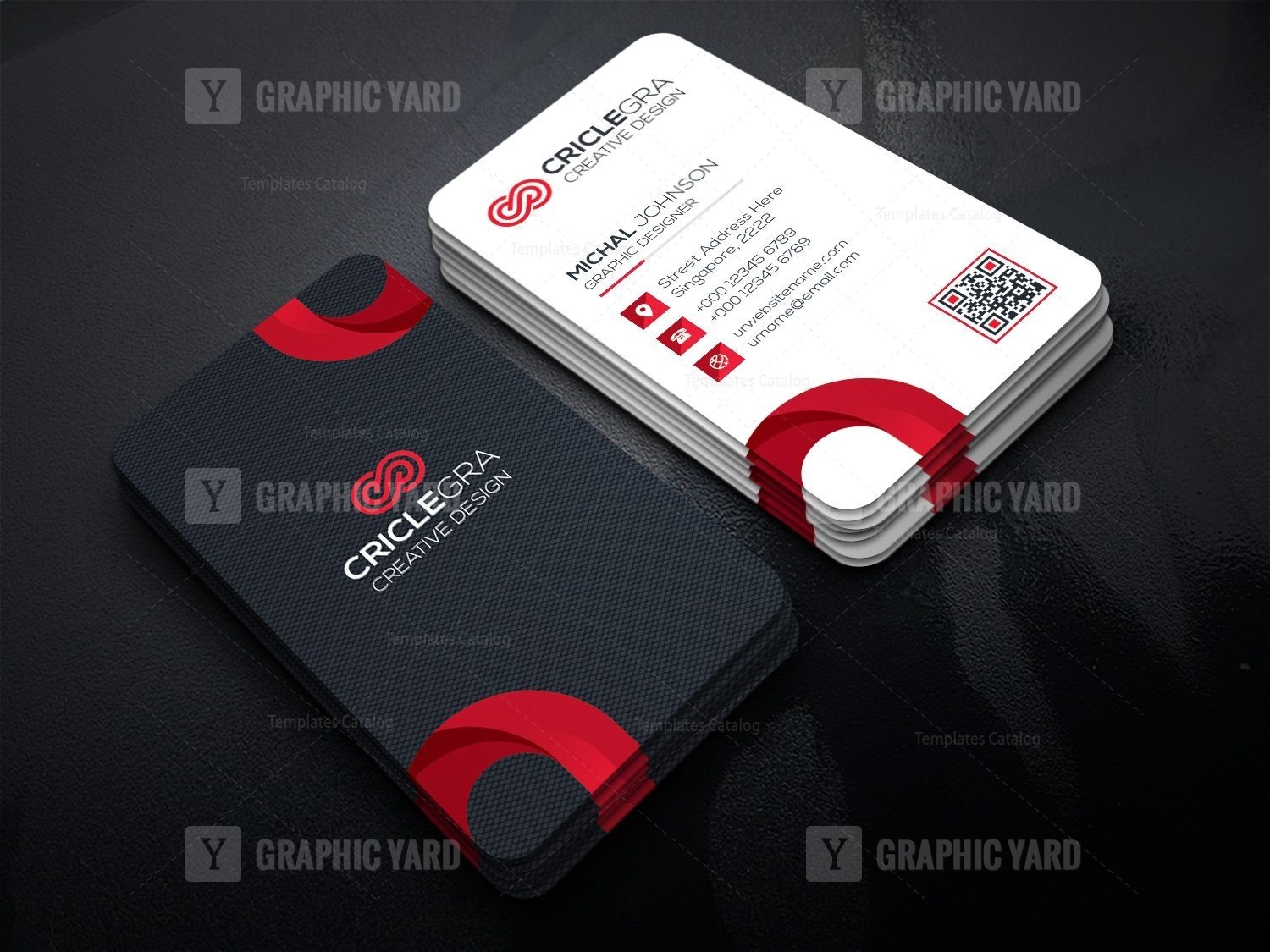 Stylish Technology Business Card Design · Graphic Yard | Graphic ...