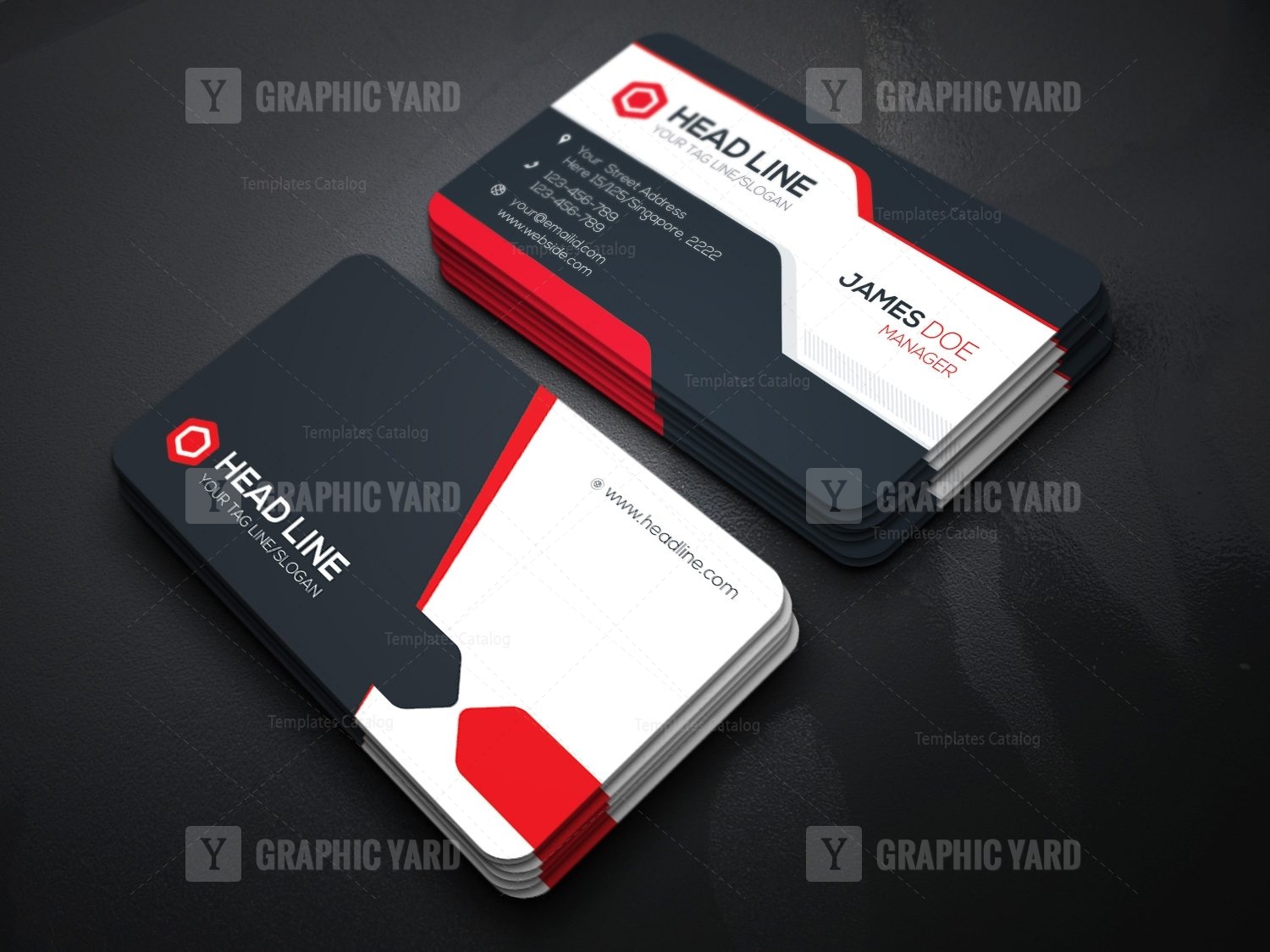 Stylish Visiting Card Template · Graphic Yard | Graphic Templates Store