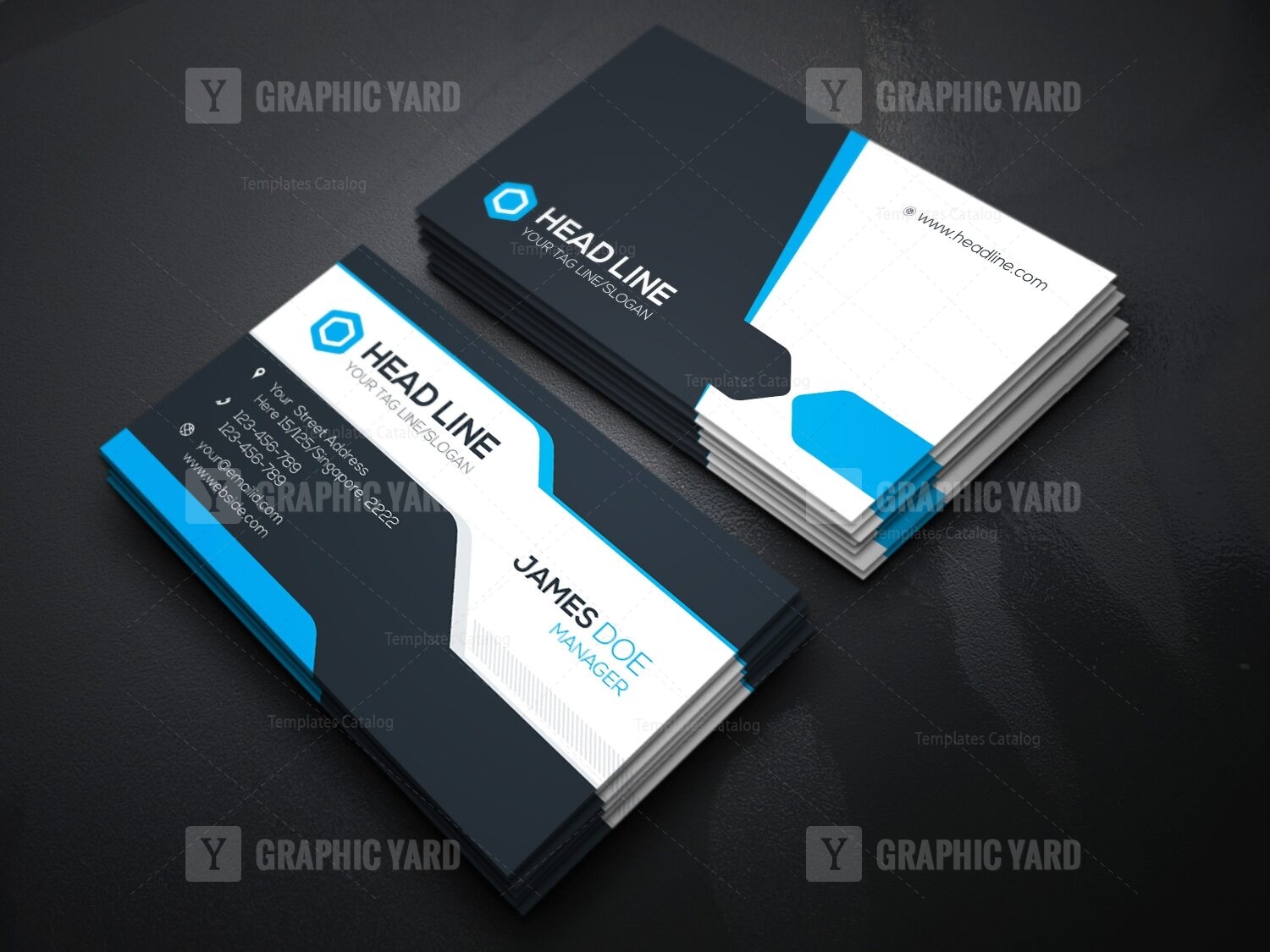 Stylish Visiting Card Template · Graphic Yard | Graphic Templates Store