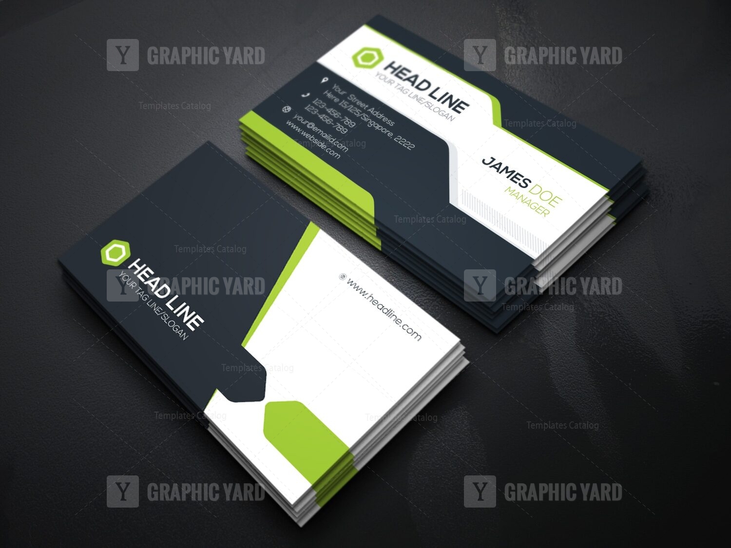 Stylish Visiting Card Template · Graphic Yard | Graphic Templates Store