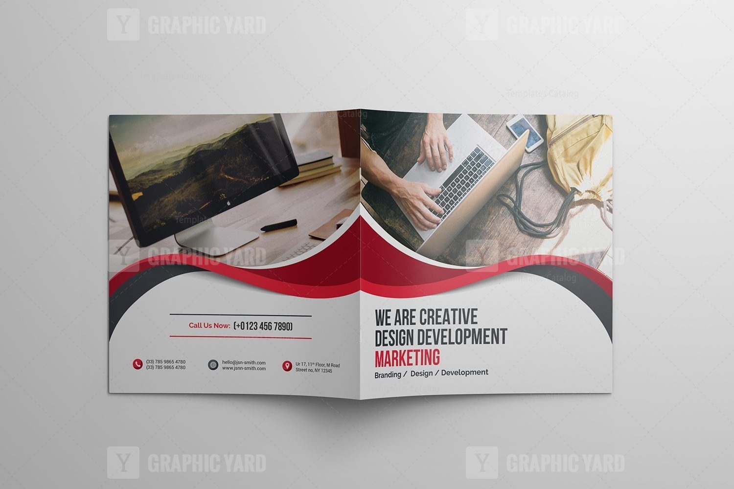 Technology Company Brochure Template · Graphic Yard | Graphic Templates ...