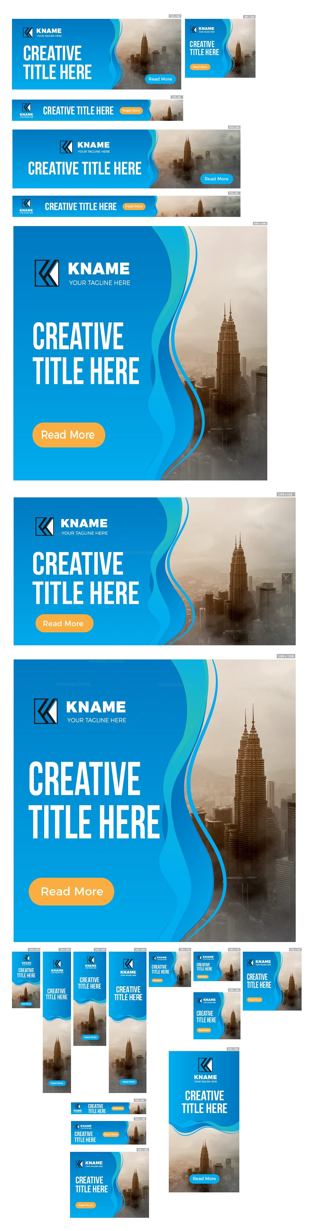 Wave Creative Company Web Banner Set · Graphic Yard | Graphic Templates ...