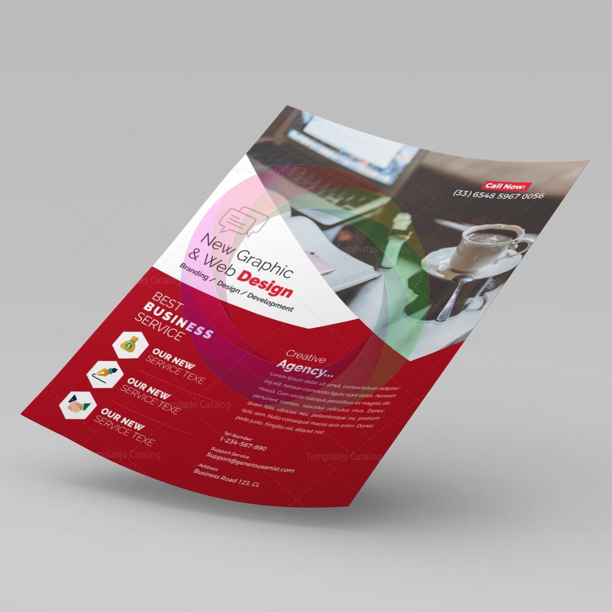 Web Design Flyer Template 000240 · Graphic Yard | Graphic Templates Store